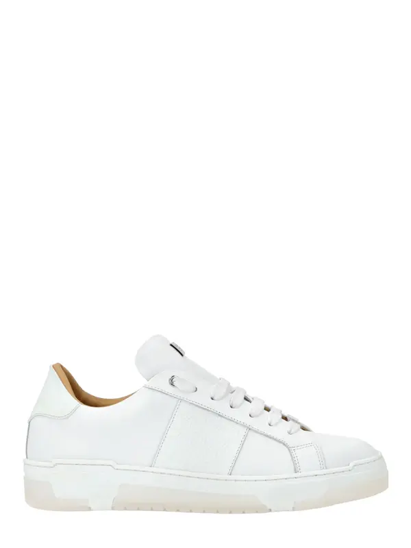Philipp Plein Monogram Leather Sneakers - White