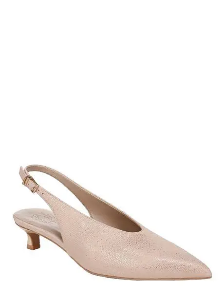 Naturalizer Nicolette Slingback Kitten Heel Pumps - Metallic Sand Beige