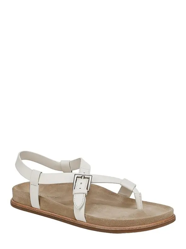 Vince Franca Sandals - Milk White Leather