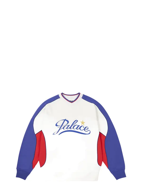 PALACE Star Script Crew - White
