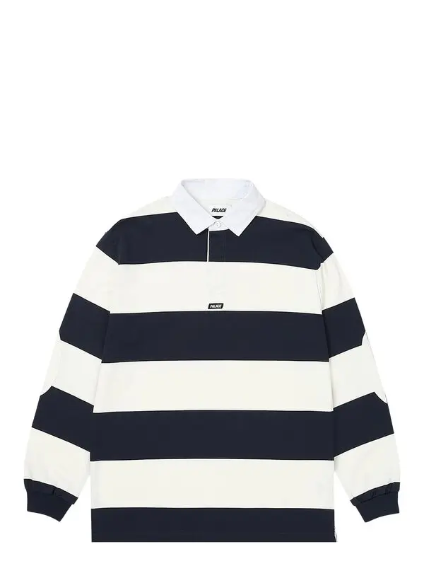 PALACE Elbow Stripe Rugby /navy - White