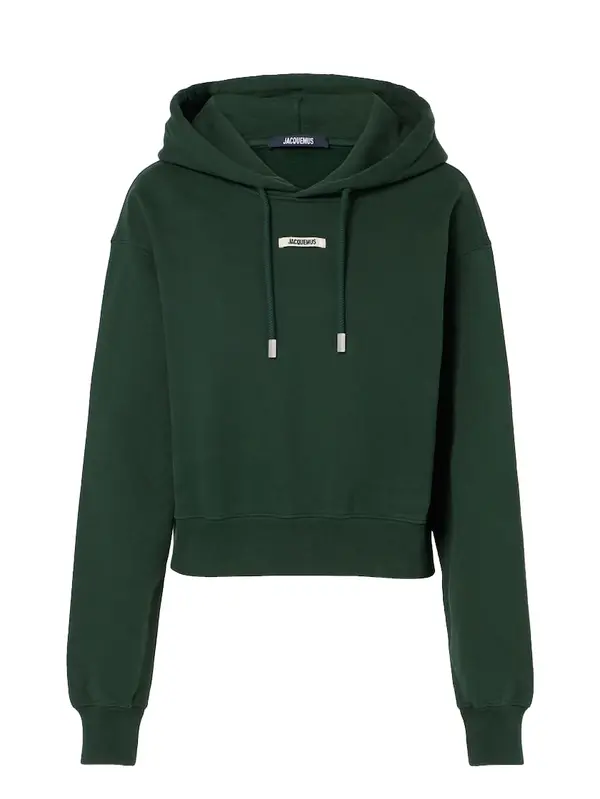 Jacquemus Gros Grain Cotton Hoodie - Green