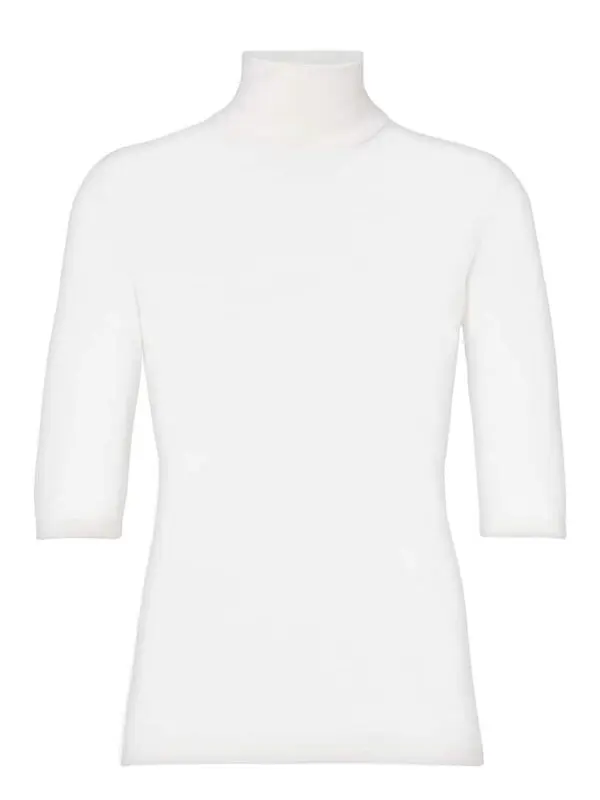 Max Mara Cecina Turtleneck Top - White