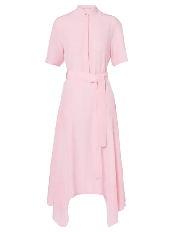 Stella McCartney Iconic Silk Midi Dress - Pink
