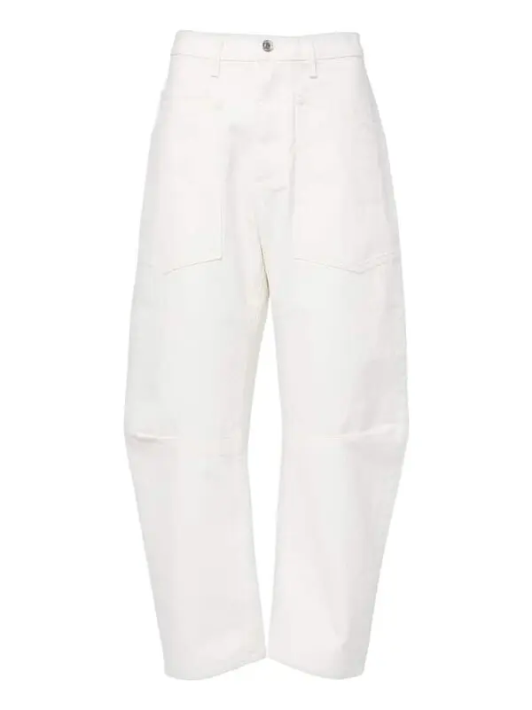 NILI LOTAN Shon High-rise Barrel-leg Jeans - White
