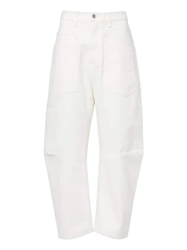 NILI LOTAN Shon High-rise Barrel-leg Jeans - White