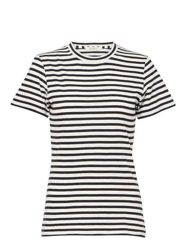 NILI LOTAN Mariela Striped T-shirt - Black