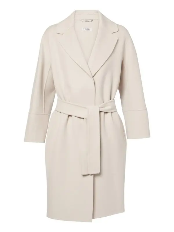 Max Mara Arona Wool Wrap Coat - Beige