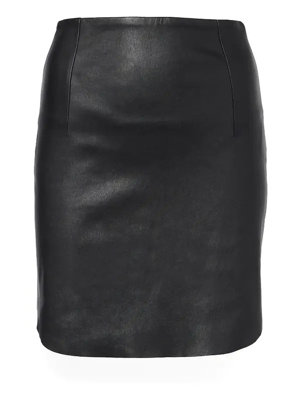 Stouls Lili Mini Leather Skirt - Black