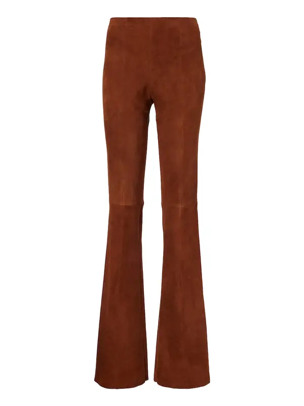 Stouls Gege Flared Leather Pants - Brown