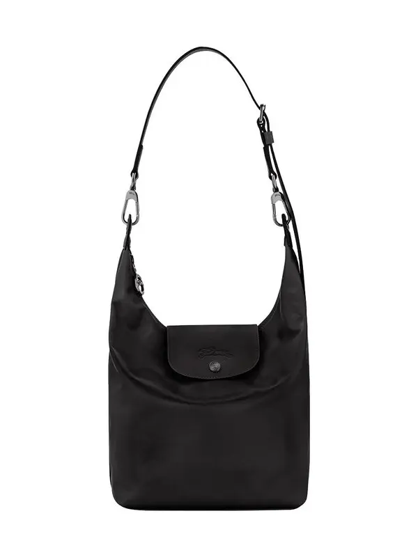 Longchamp Le Pliage Xtra Medium North/south Leather Hobo Bag - Black