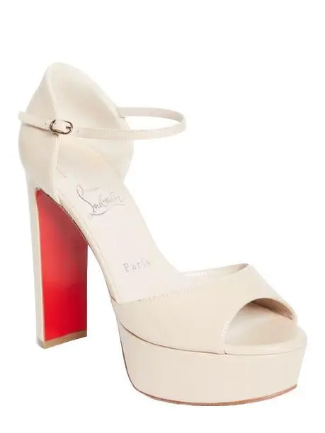 CHRISTIAN LOUBOUTIN Sandaloo Platform Sandal - Pearl