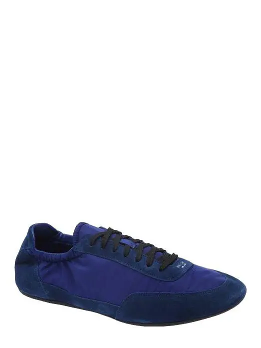 Prada Collapse Mixed Media Low Top Sneaker - Bluette