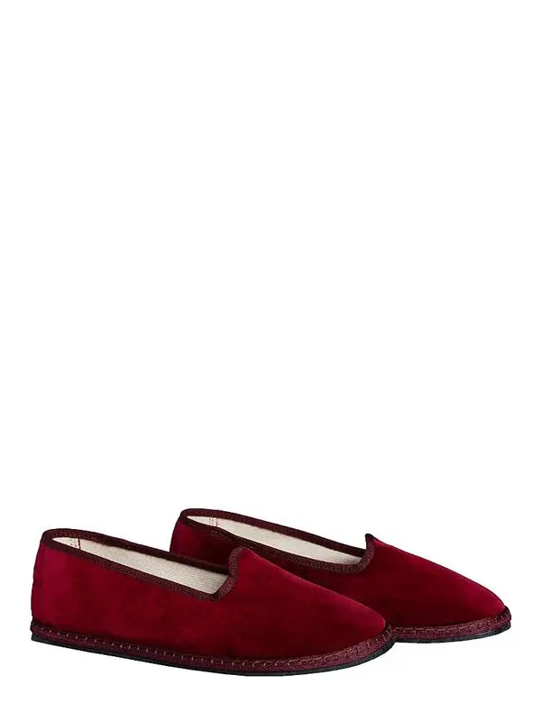 VIBI VENEZIA Classic Velvet Flats - Burgundy