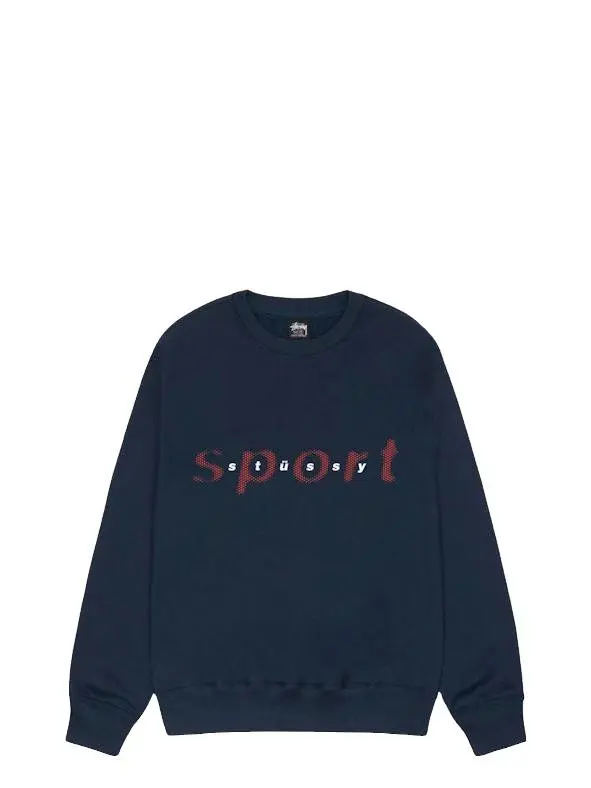 StÜssy Dot Sport Crew Sweatshirt - Navy Blue