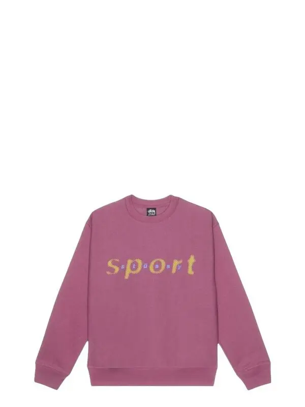 StÜssy Dot Sport Crew Sweatshirt - Berry