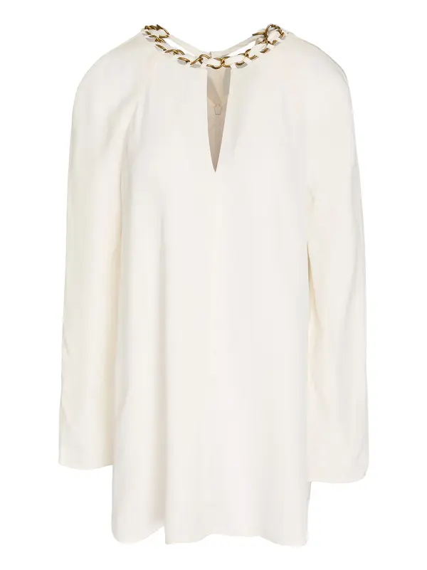 Zimmermann Chain-embellished Crepe Blouse - Ivory