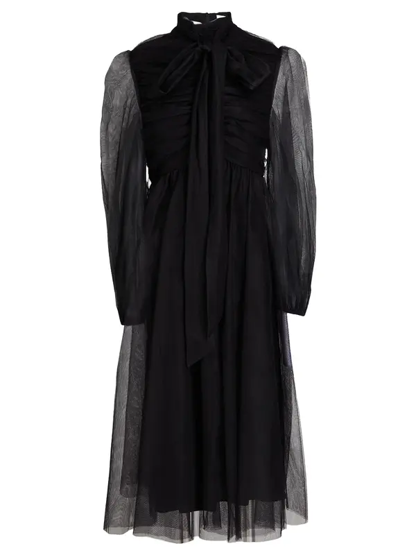 Zimmermann Tulle Midi Dress - Black