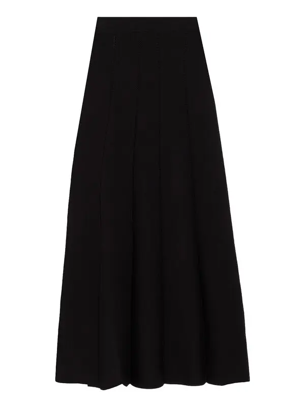 Zimmermann Knitted Midi Skirt - Black