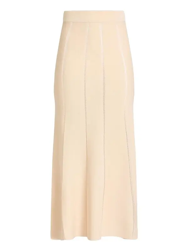 Zimmermann Knitted Midi Skirt - Cream