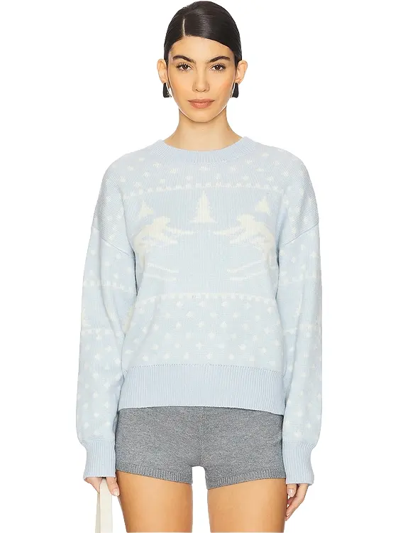 LOVERS AND FRIENDS Adira Fair Isle Sweater - Baby Blue