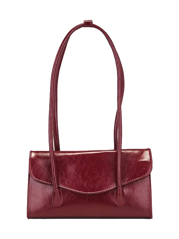 8 Other Reasons Patent Leather Shoulder Bag - Burgundy