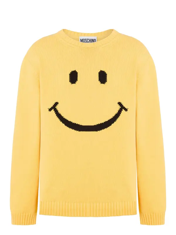 Moschino Logo-embroidered Jumper - Yellow