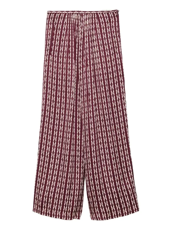 FORTE_FORTE Graphic-print Palazzo Trousers - Red