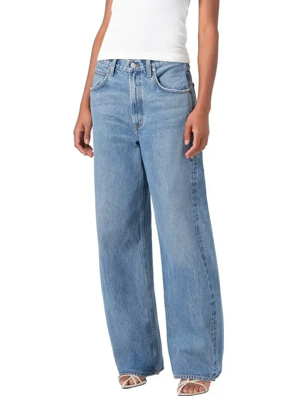 AGOLDE Low Rise Baggy Jeans - Fairway
