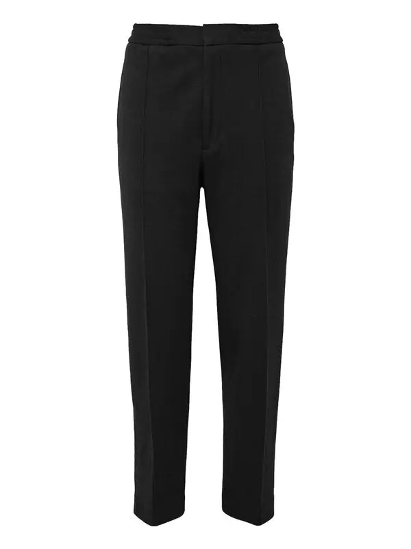 Officine Générale Walter Tapered Jersey Trousers - Black