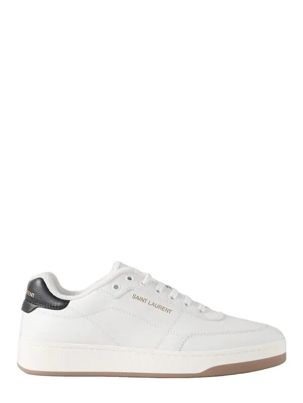 Saint Laurent Sl/61 Leather Sneakers - White