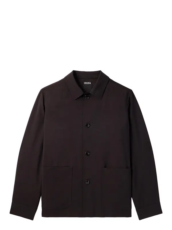 Zegna Wool And Mohair-blend Chore Jacket - Brown