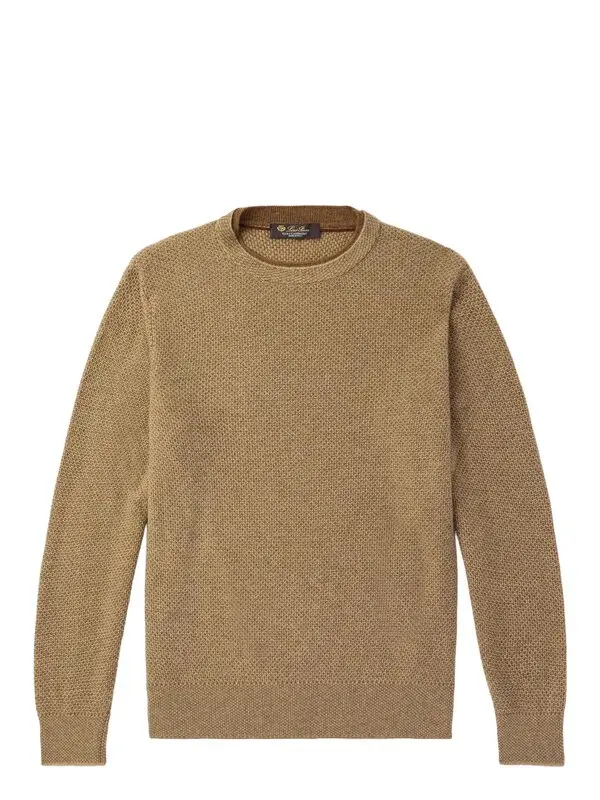 Loro Piana City Birdseye Baby Cashmere Sweater - Brown