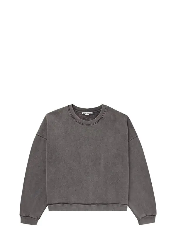 Acne Studios Garment-dyed Cotton-jersey Sweatshirt - Gray