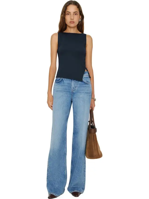 REFORMATION Hudson Knit Top - Blue