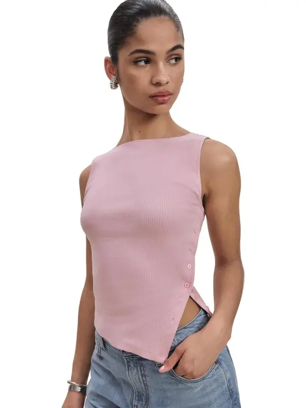 REFORMATION Hudson Knit Top - Pink