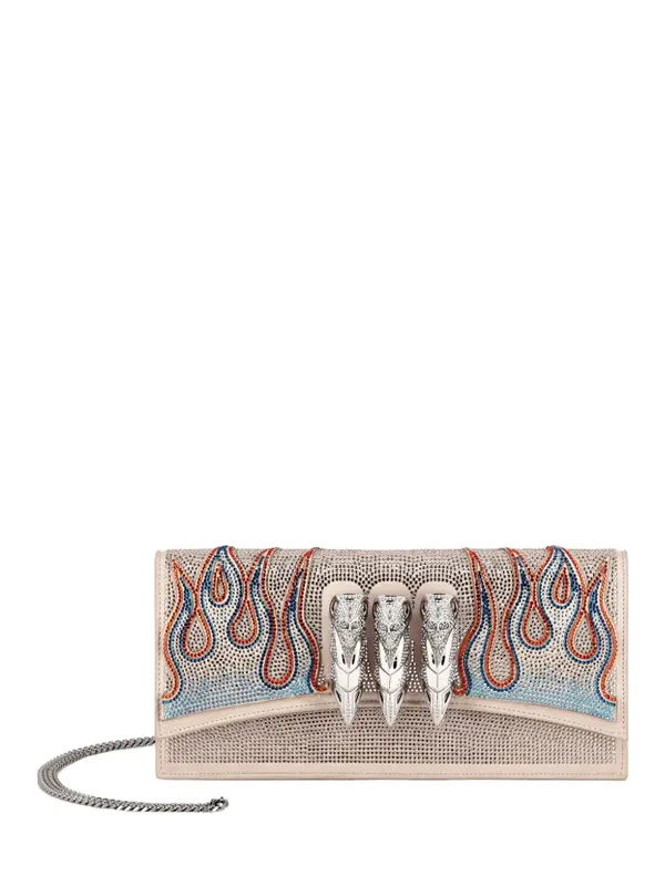 Philipp Plein Rhinestone-embellished Clutch - Neutrals