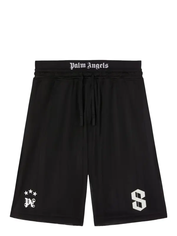 Palm Angels Mesh Palm Shorts - Black
