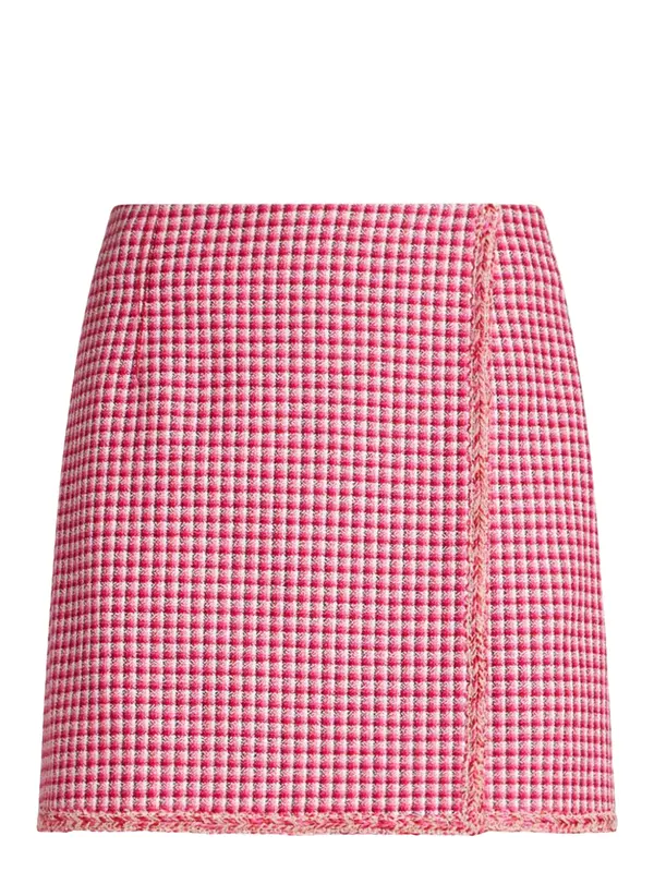 Etro Micro-check Mini Skirt - Red
