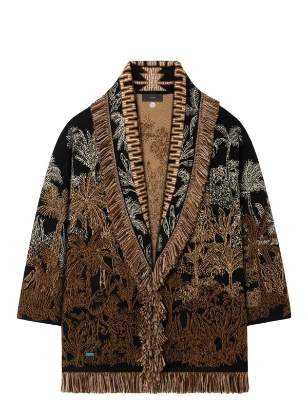 Alanui Jungle Toile De Jouy Cardigan - Brown