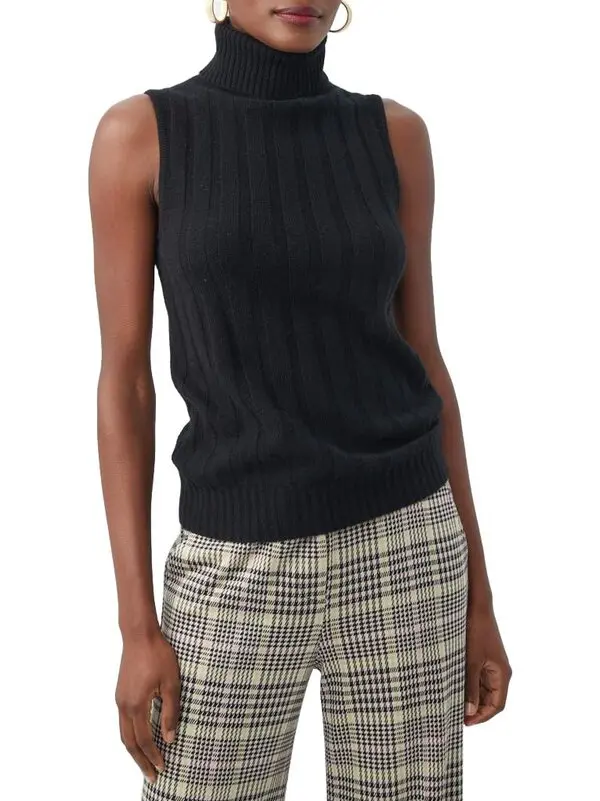 Trina Turk Onassis Knit Top - Black