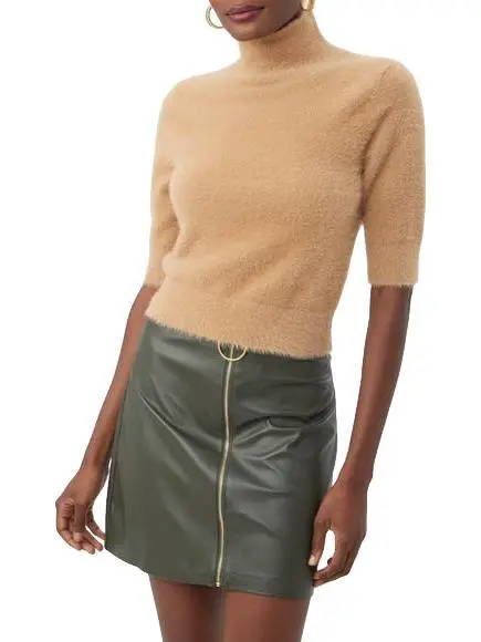 Trina Turk Mali Fuzzy Sweater - Camel