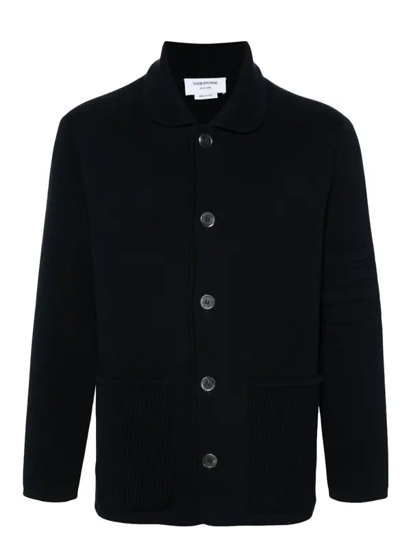 Thom Browne 4-bar Piqué-weave Jacket - Blue