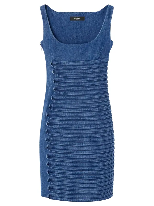Versace Denim Mini Dress - Blue