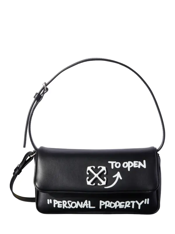 Off-White Jitney Quote Shoulder Bag - Black