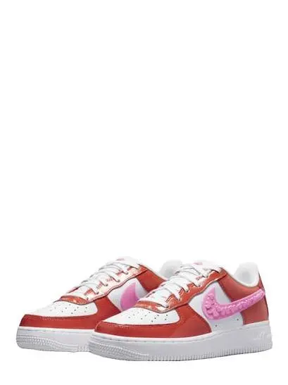 Nike Force 1 Lv8 3d Hearts Sneakers - Picante Red/ White/ Pink