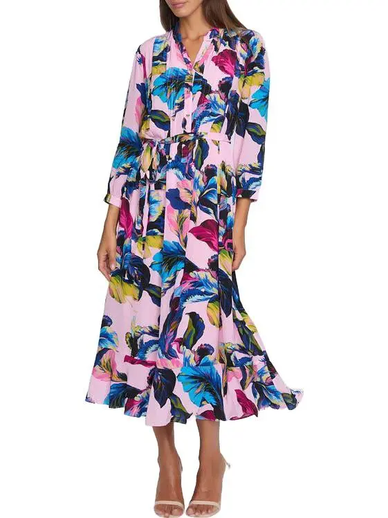 Elie Tahari Mila Floral Midi Dress - Garden Print
