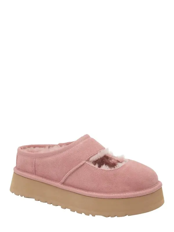 UGG Bea Shearling Lined Platform Mary Jane - Pink Dawn