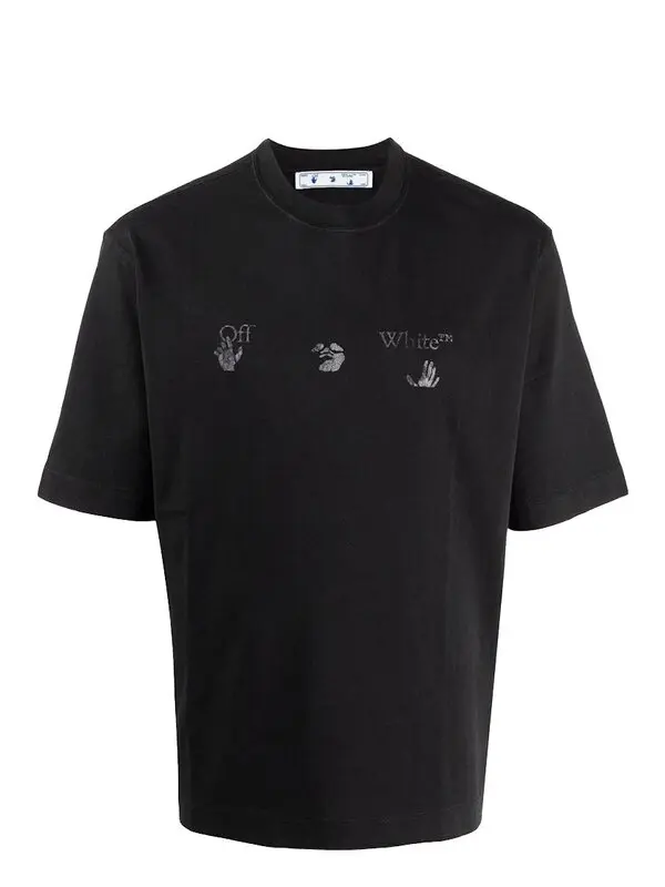 Off-White Oversized Drowning Logo Vintage T-shirt - Black