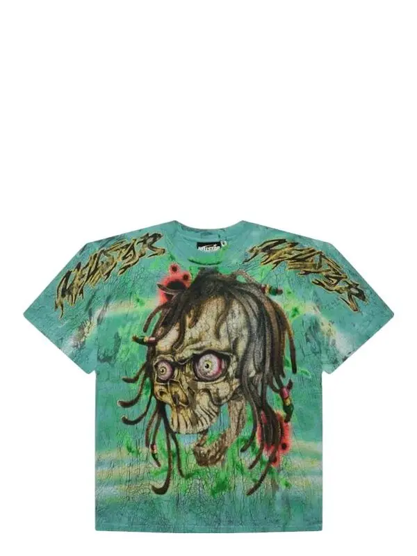 HELLSTAR Rasta Skull Tyedye T-shirt - Green